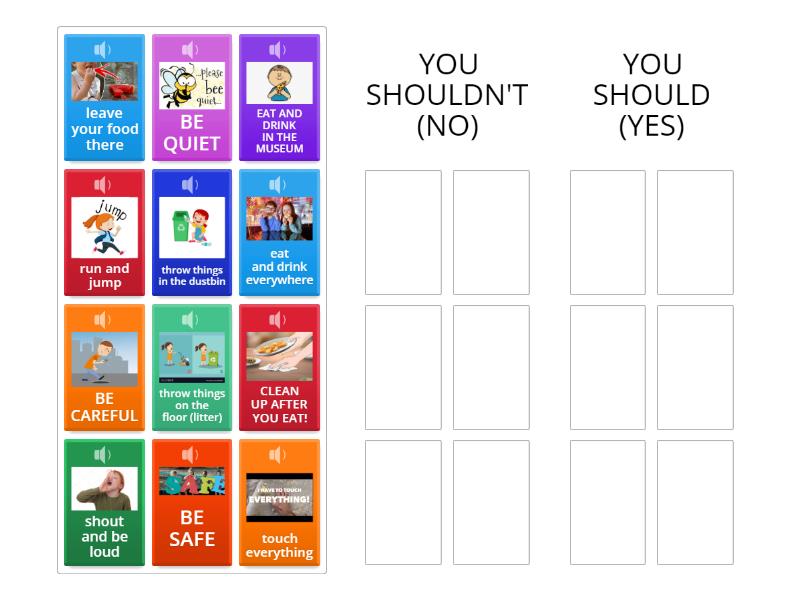 MUSEUM RULES! - Group sort