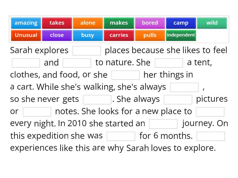Unit 6 Explore 2 - Complete the sentence