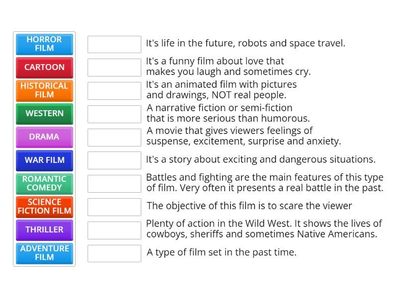A2 - Film genres - Match up