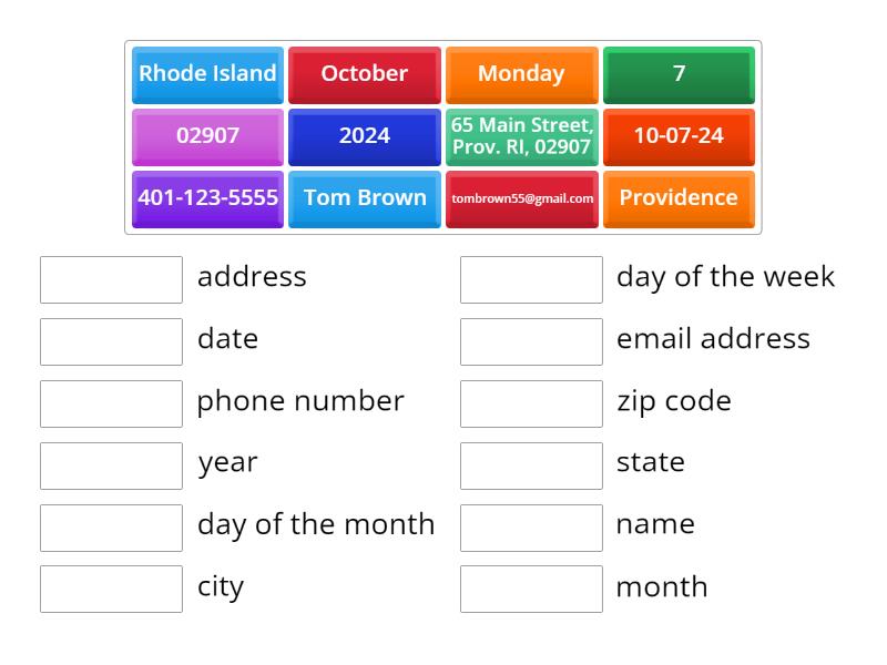 Personal information and calendar match - Match up