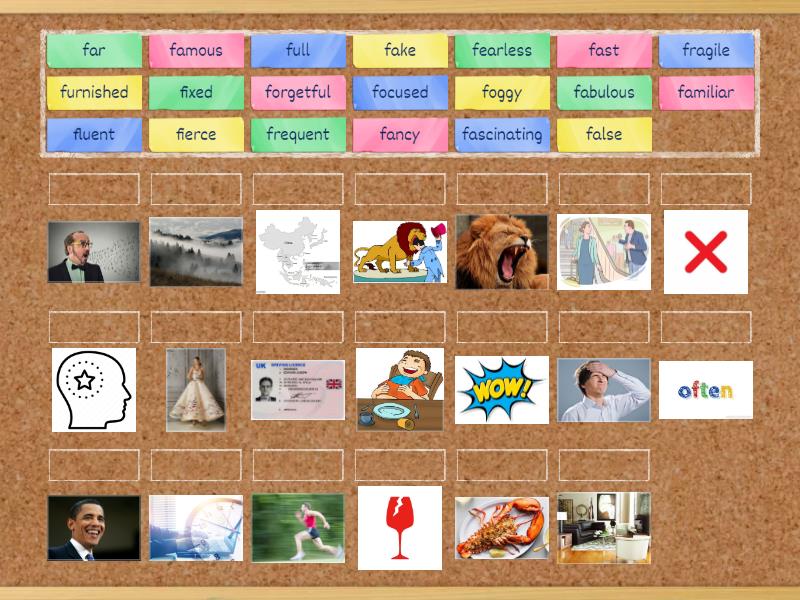F-adjectives - Match up
