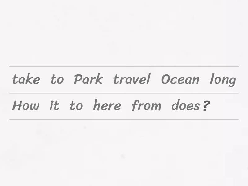 How long & How far - Unjumble