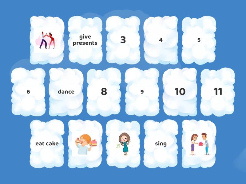 Actions of celebrations_ - Matching pairs