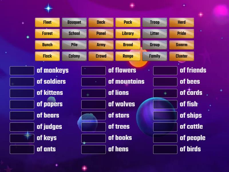 Collective nouns - Match up