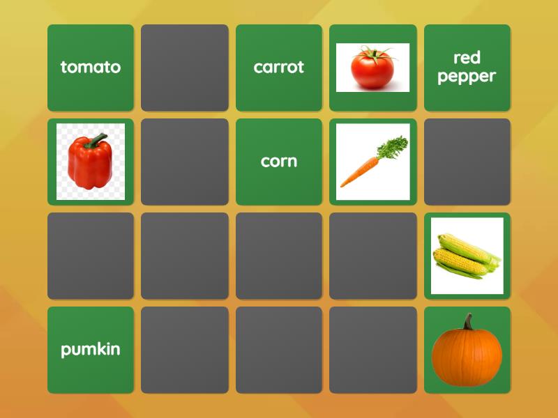 learn about food - Matching pairs