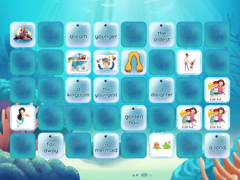 The Little Mermaid match the pairs - Matching pairs