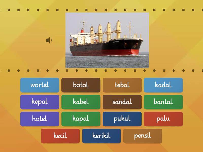 Kata-kata berakhiran "l" - Find the match