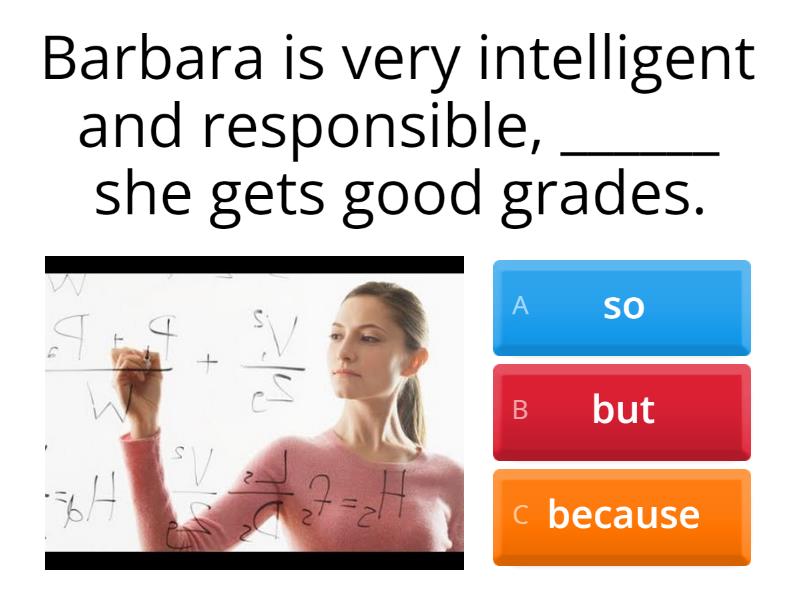 LINKING WORDS (so, and, because) - Quiz