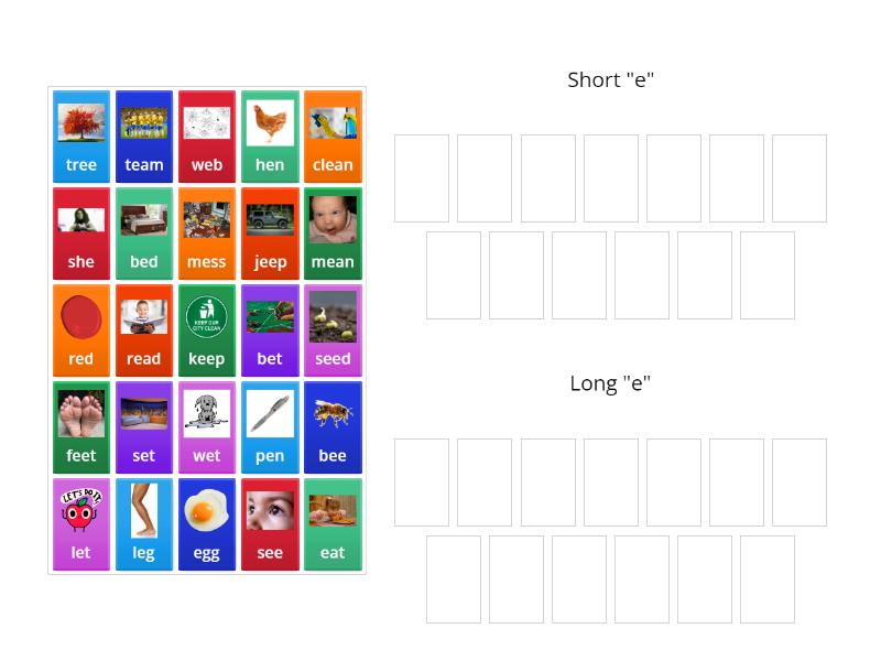 Long "e" - Group sort