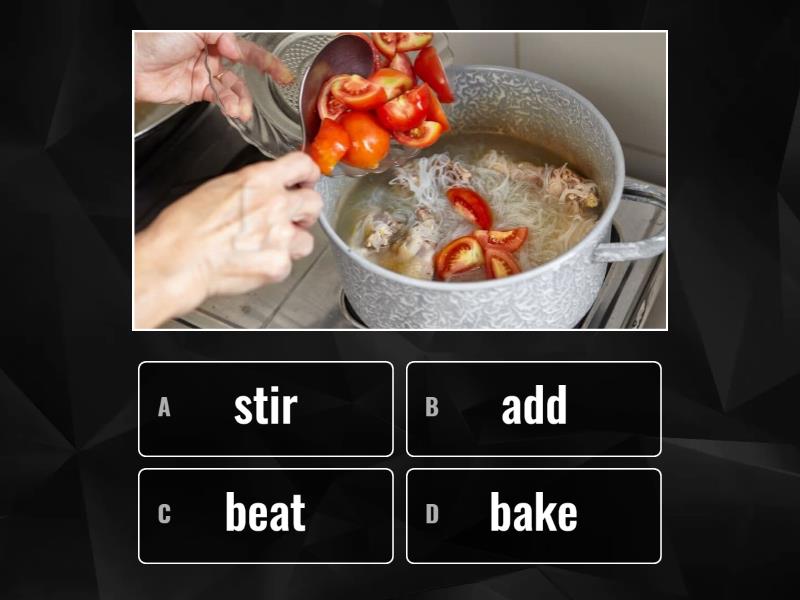 COOKING VERBS - Quiz
