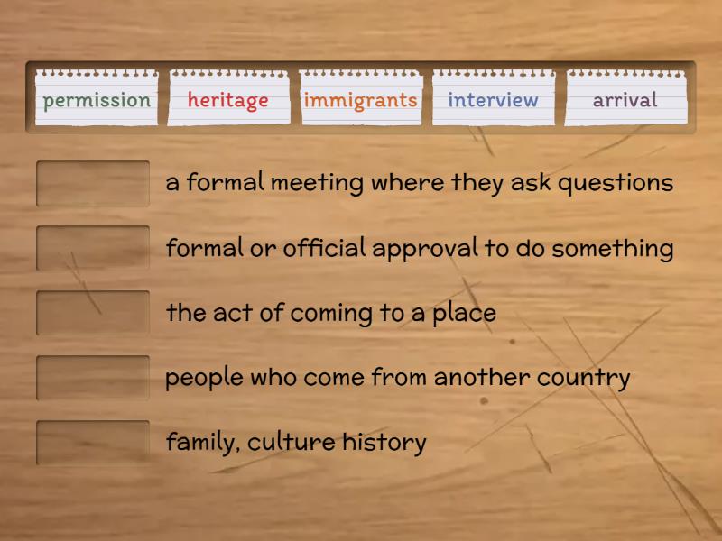 UNIT 4 Lesson 5 Grace and Grandma - Match up