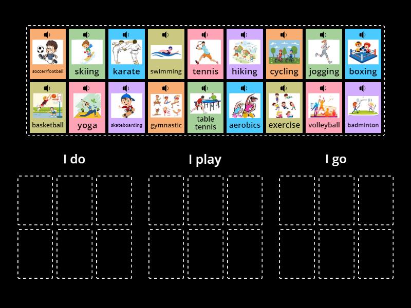 Do, play, go+ sports - Group sort