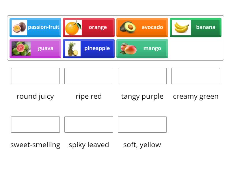 Describe the fruit! - Handa's Surprise - Match up
