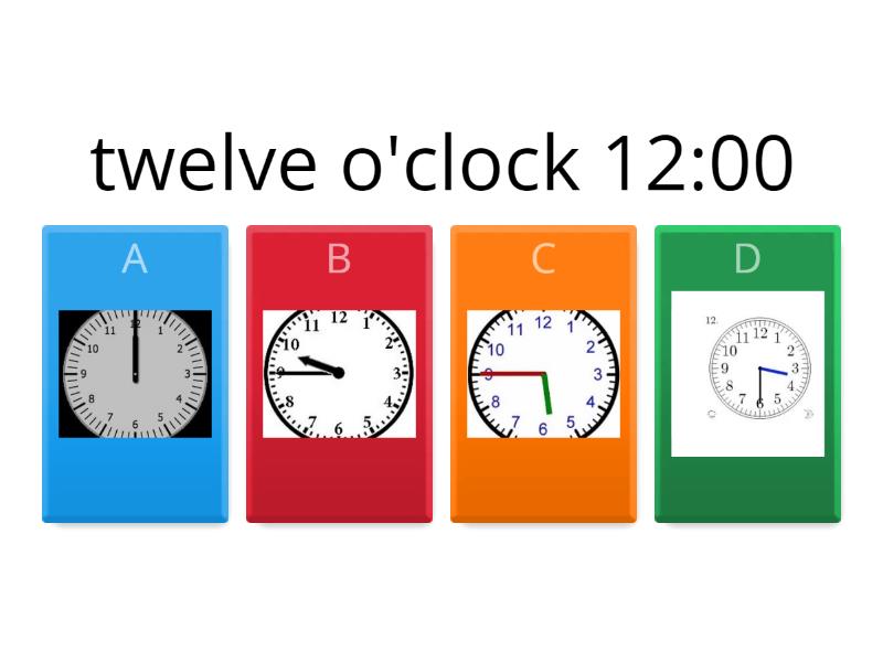GR2 Telling Time Review - Quiz