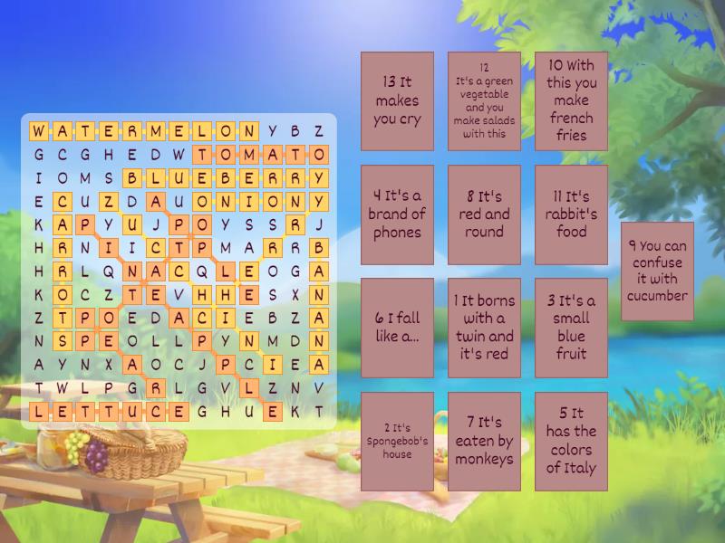 camilla, elena, gaia 2^A - Wordsearch