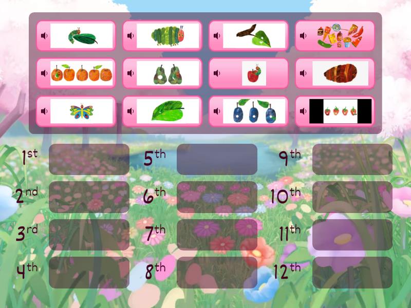 The Very Hungry Caterpillar - order - Rank order