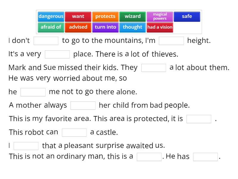 Module 5f - Complete the sentence