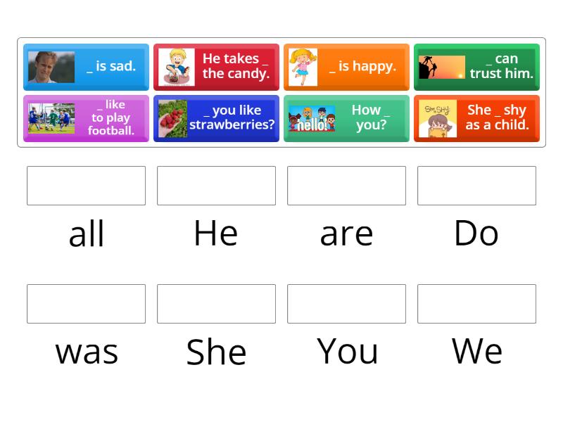 blue tricky words - Match up