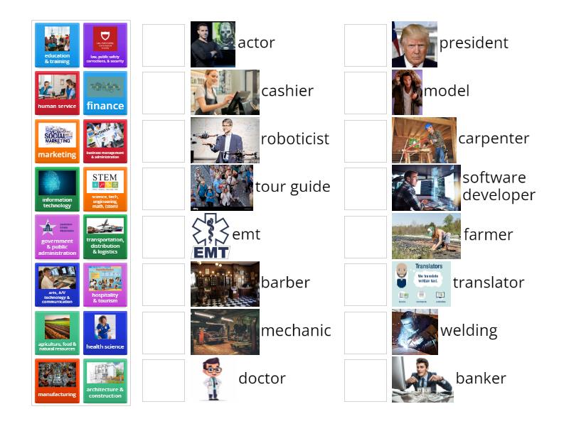 career cluster - Match up