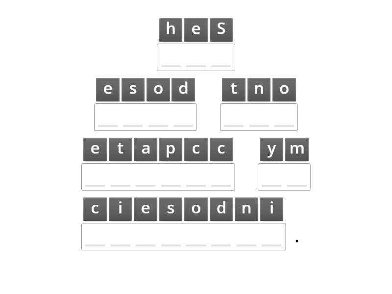 Presente continuo/simple - Anagram