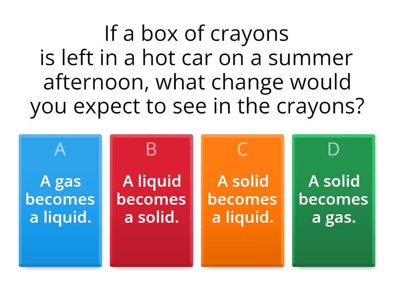 Changes in the state of matter - Quiz