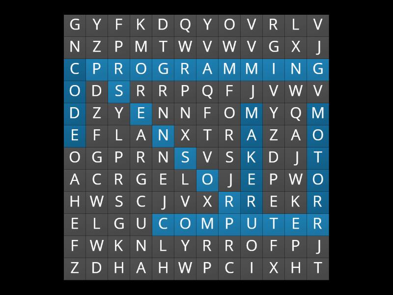 Grade 7 - Wordsearch