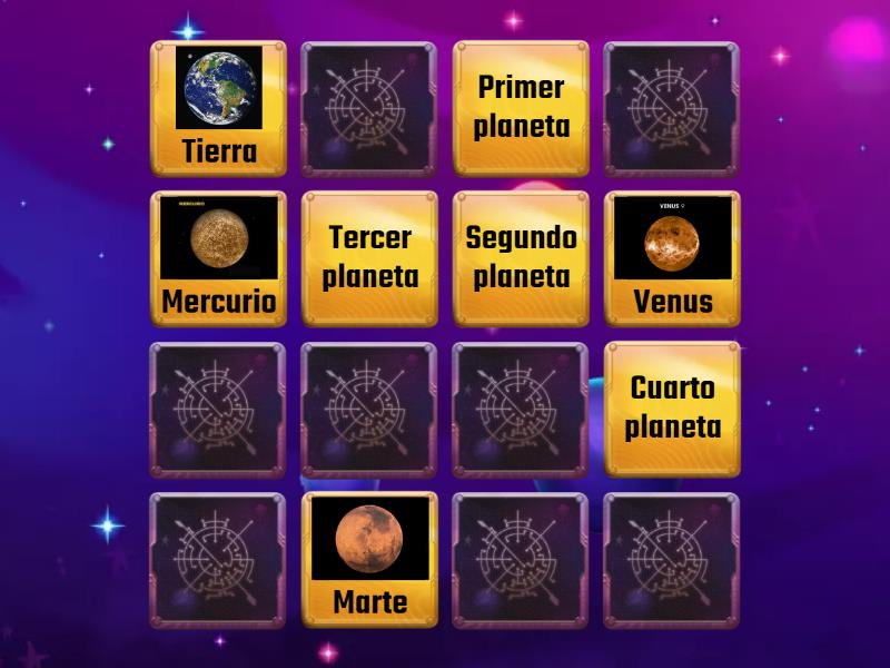 Planetas y números ordinales - Parejas