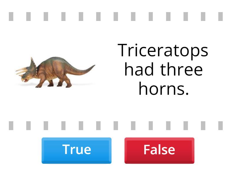 Dinosaur Year 3 - True or false