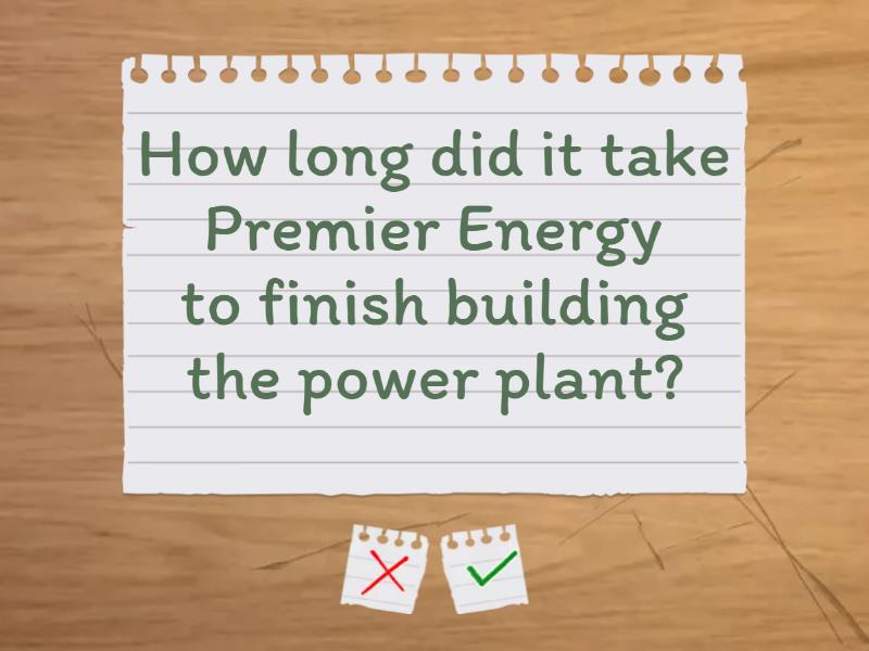 premier energy project - Flash cards