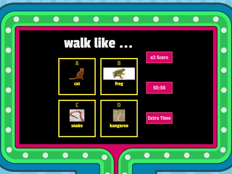 Action Verb - Gameshow quiz