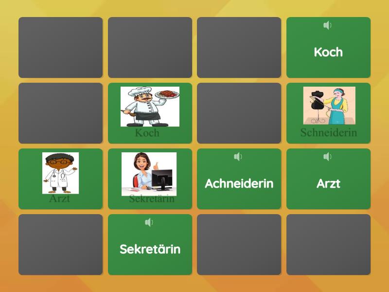 Berufe 4. Klasse - Matching pairs
