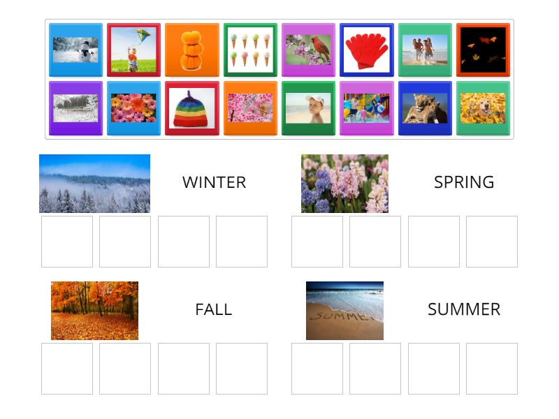 MOUSE AND ME 3 UNIT 5 SEASONS SORTING - Group sort
