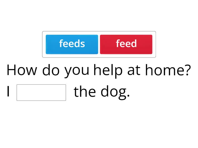 KS2 Unit 4 Simple Present Tense - Complete the sentence