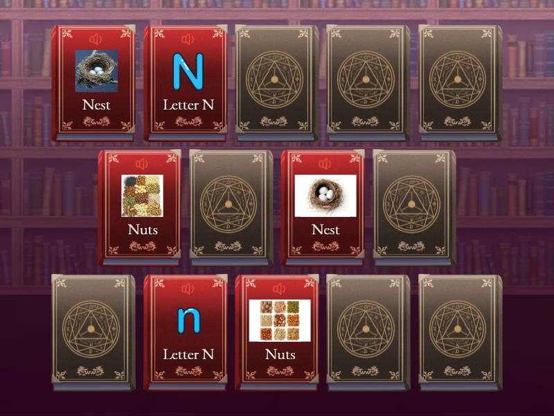 Letter N - Dolphin/Eagle - Matching pairs