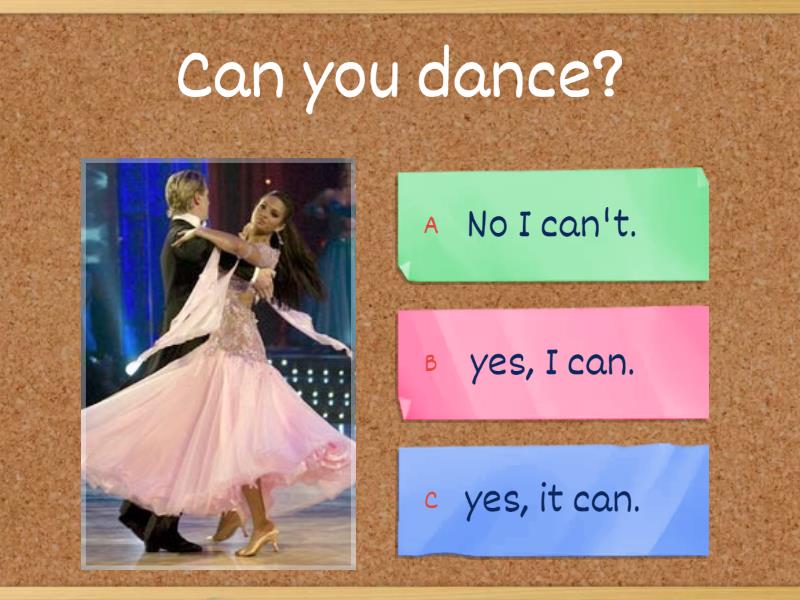 yes/no questions Can/ can't - Quiz