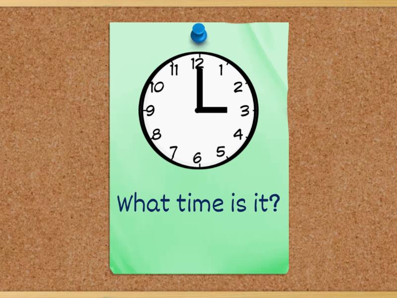 TELLING THE TIME - Flash cards