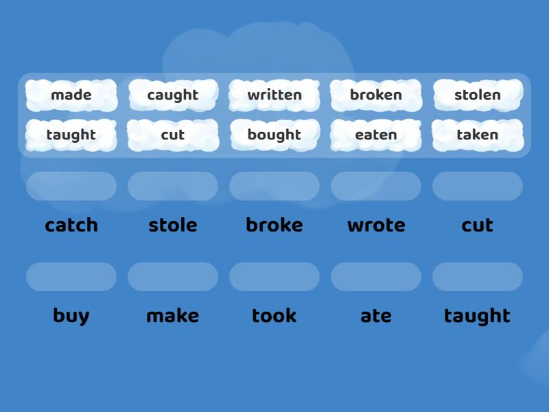 Match the correct past participle - Match up