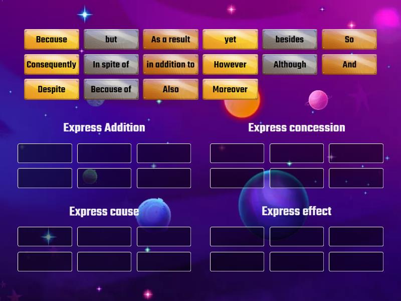 Linking words - Group sort