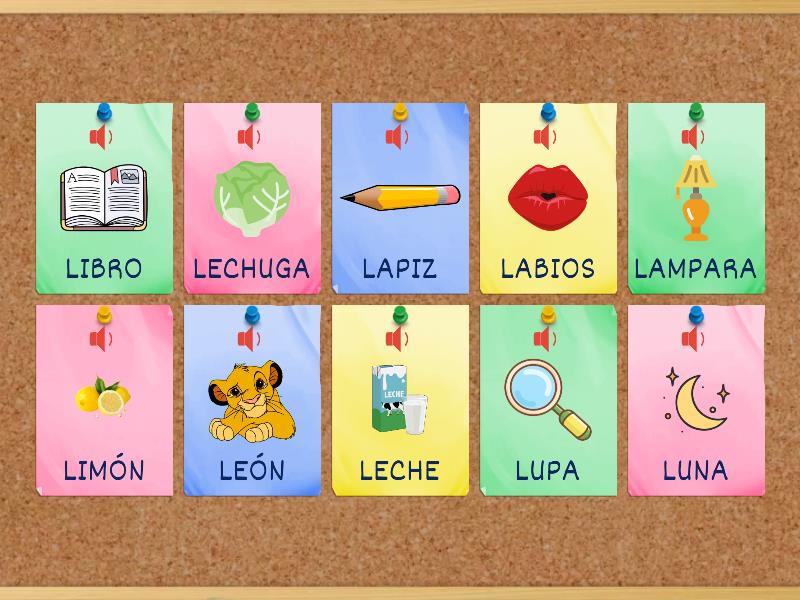 Aprendemos con la letra "L". - Flip tiles