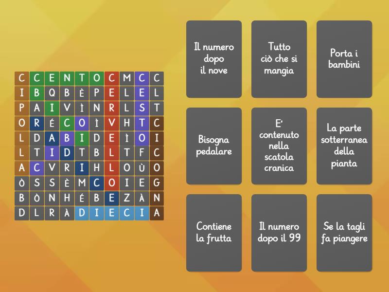 Parole con CE-CI - Wordsearch
