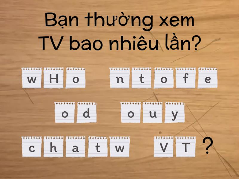 FF5 - U11 - Grammar - Anagram