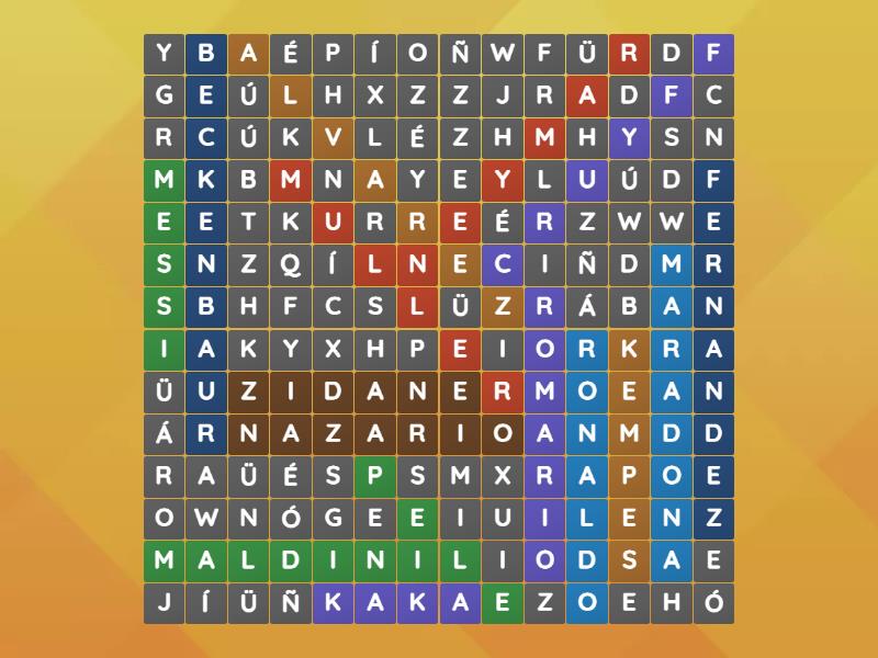 Sopa de letras futbolistas - Wordsearch
