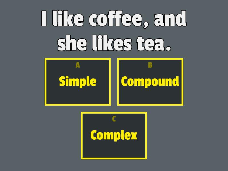Identify Sentence Types (Simple, Compound, Complex) - Quiz