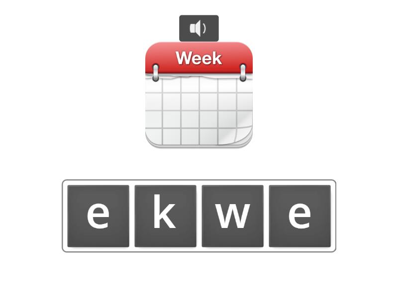 Days of the Week - Anagrama