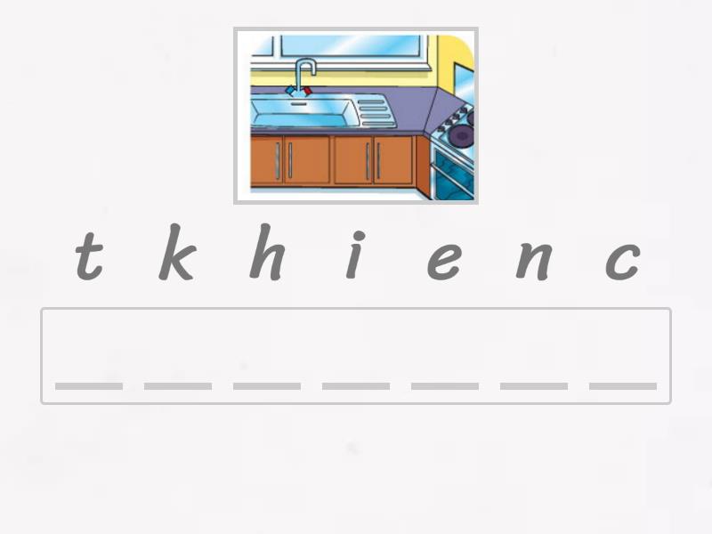 House Rooms and Places - FF1, Unit 8 - Anagram