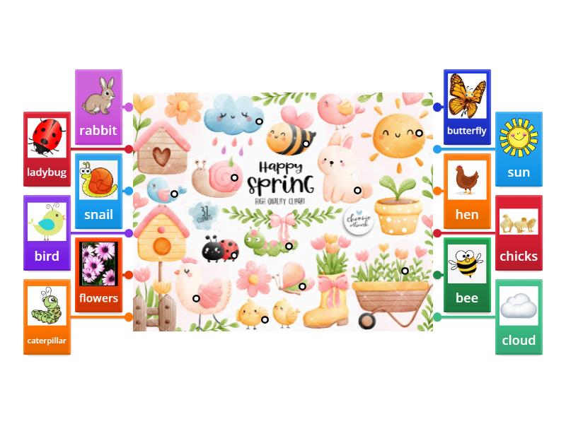 Happy Spring - Labelled diagram