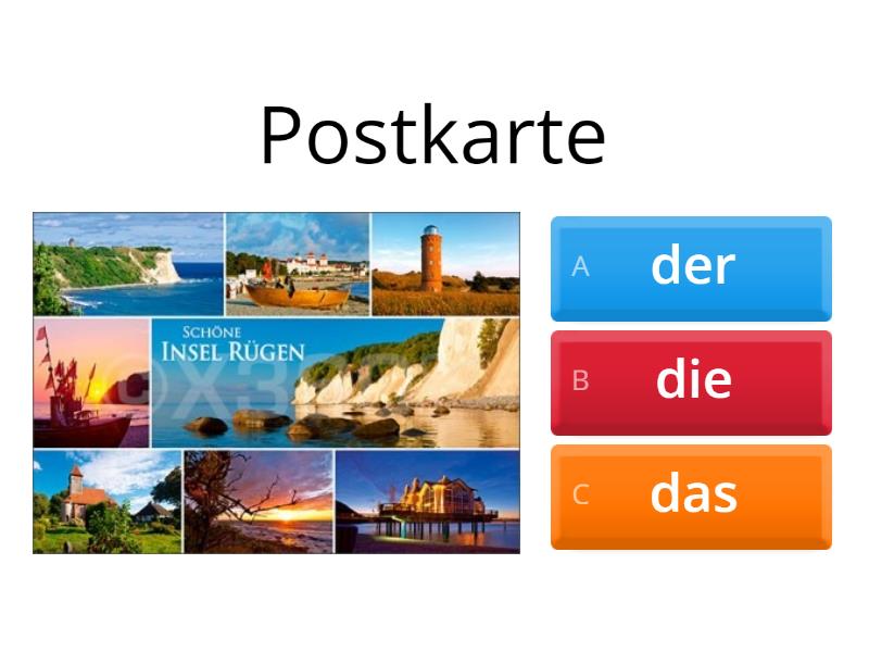 Linie 1 - A1.2 - Wortschatz - der / die / das - Quiz