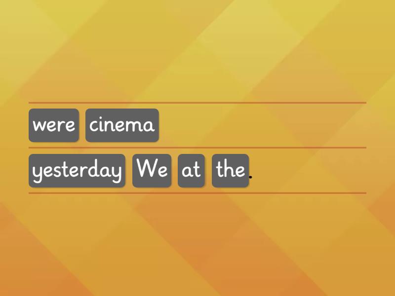 Was, were - word order - Reordenar