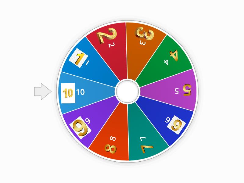 Numeros del 1 al 10 - Random wheel