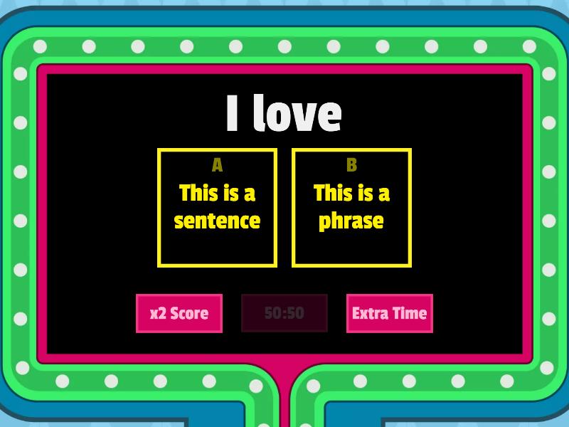Sentence and Phrases Game - Gameshow quiz